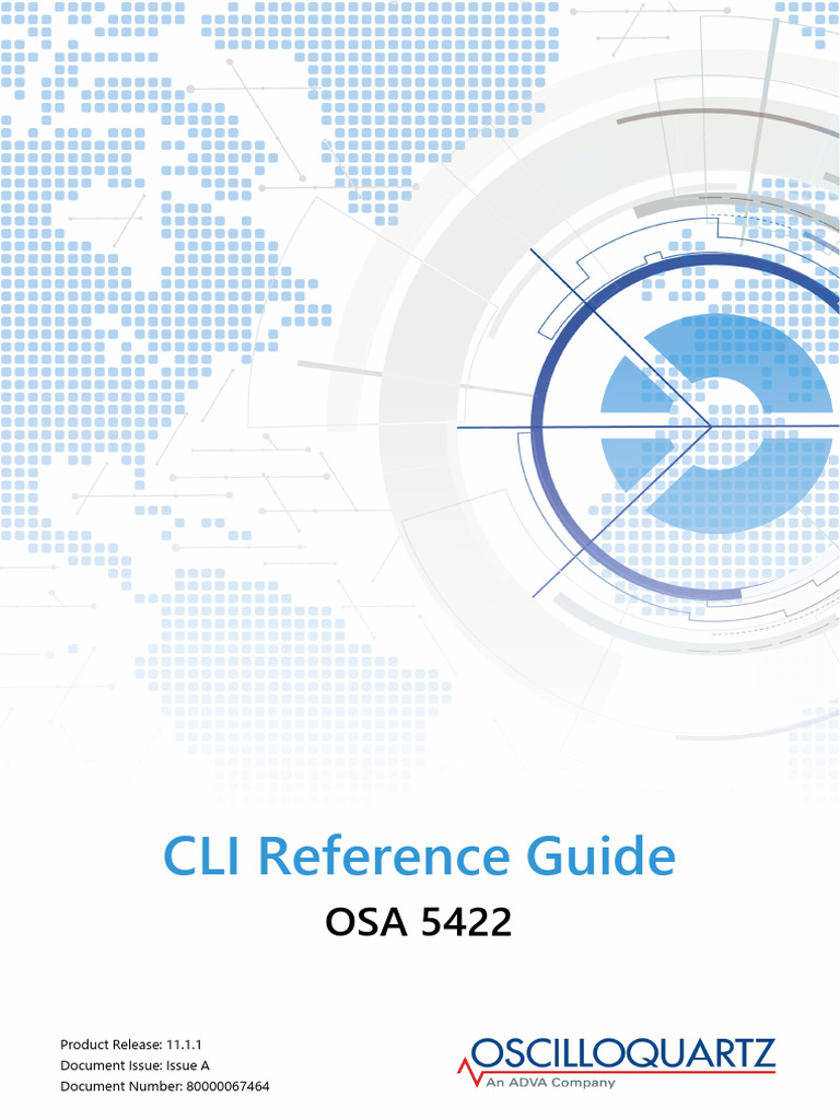 OSA542211 1 1CLIReferenceGuide | PDF | Command Line Interface | Superuser