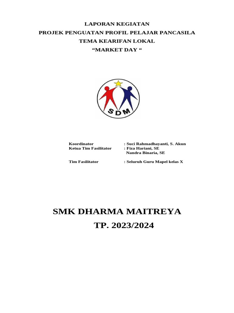 Laporan Kegiatan Market Day | PDF
