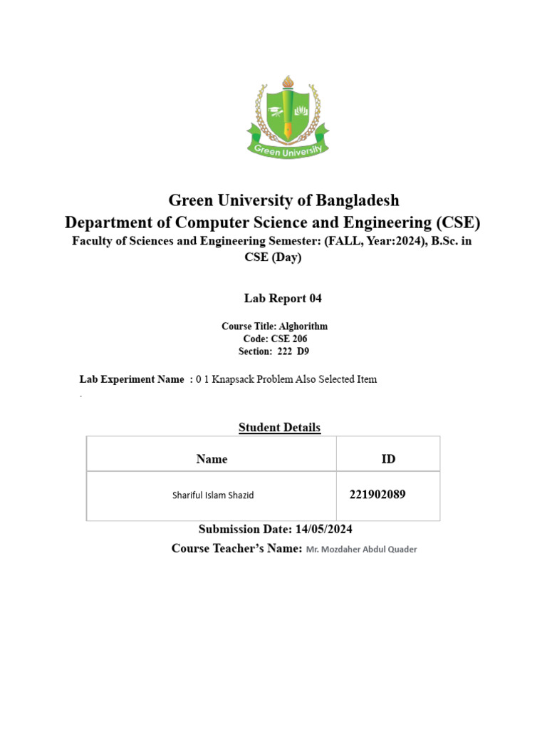 Alghorith Lab 4 | PDF | Algorithms And Data Structures | Software Engineering