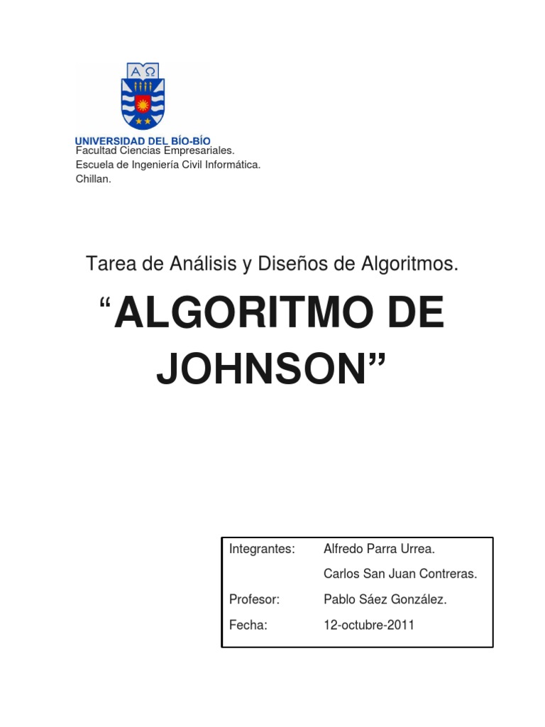 Johnson Juan | PDF | Teoría de grafos | Programación de computadoras