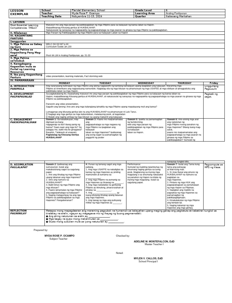 Q2-DLL Ap6 Week 7 | PDF