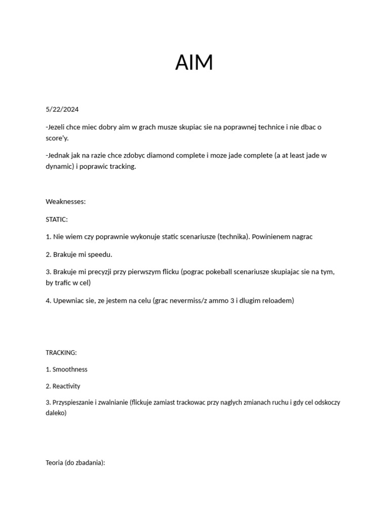 AIM Theory | PDF