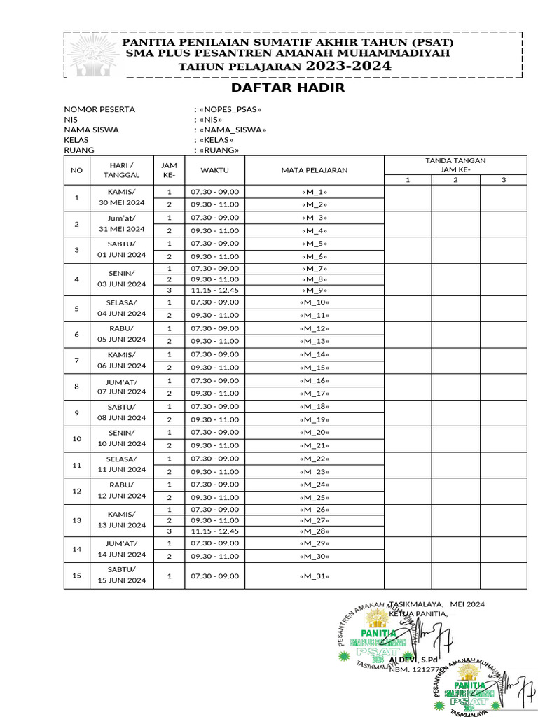 7.dafdir Bundel Psat 23-24 | PDF