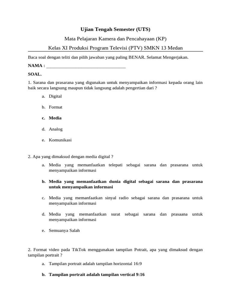 Uts X PTV 2024-2025 | PDF