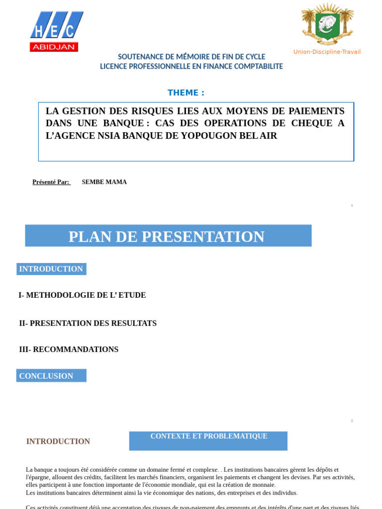 Mon Powerpoint Sembe | PDF | Banques | Risque