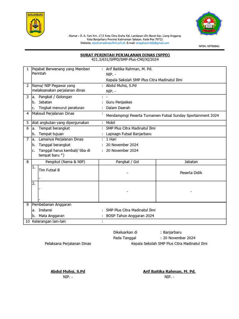 Aplikasi SPT & SPPD 2024 PART III | PDF