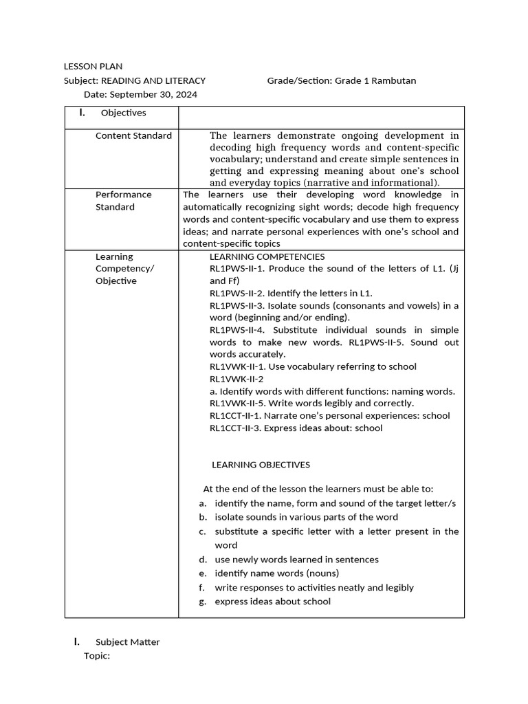 READING AND LIT d1 | PDF