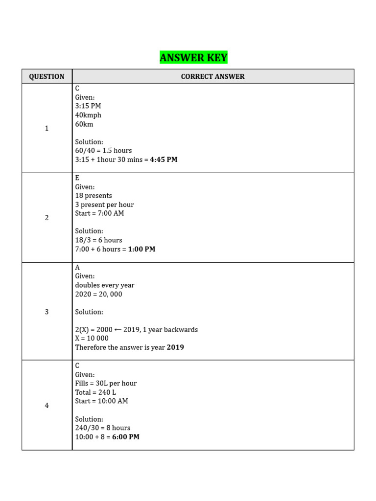 Math Problem Solutions and Answers | PDF | Units Of Measurement