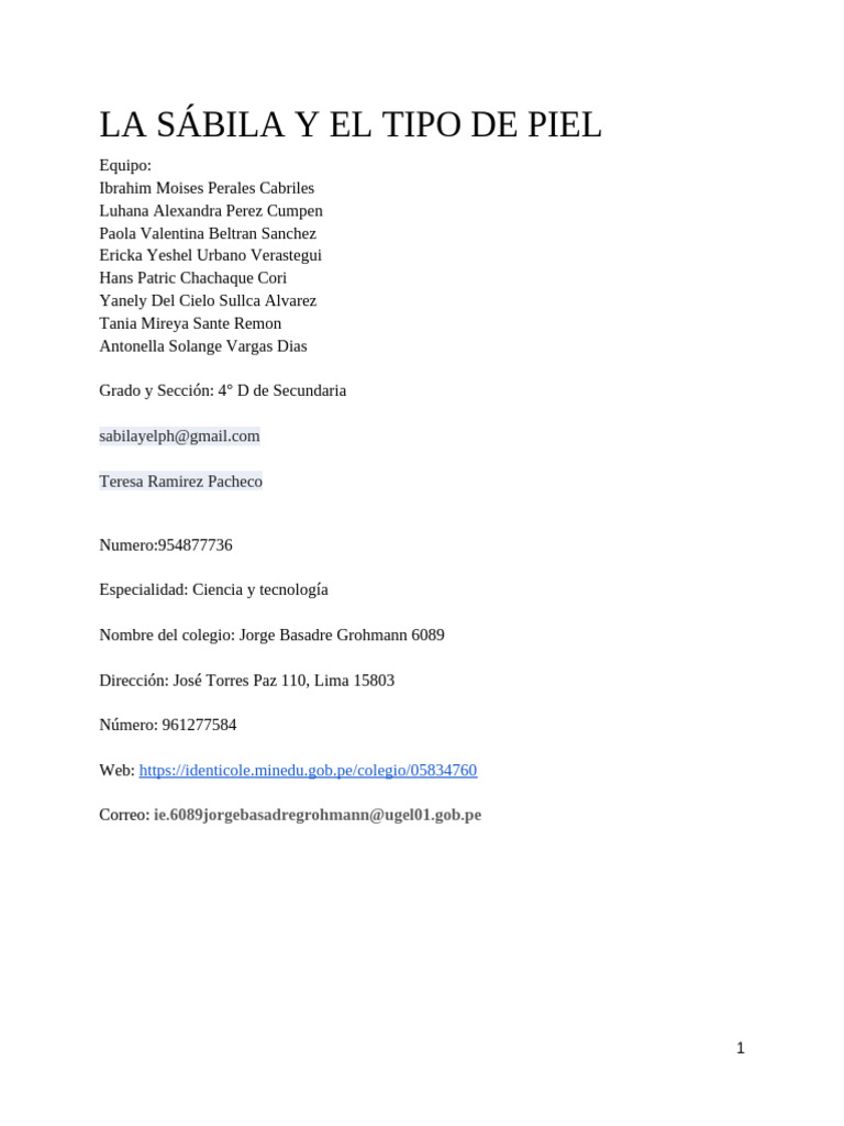 Feria DE CYT 2 | PDF | Agua | Piel