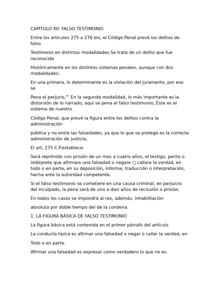 Falso Testimonio | PDF | Testimonio | Testigo