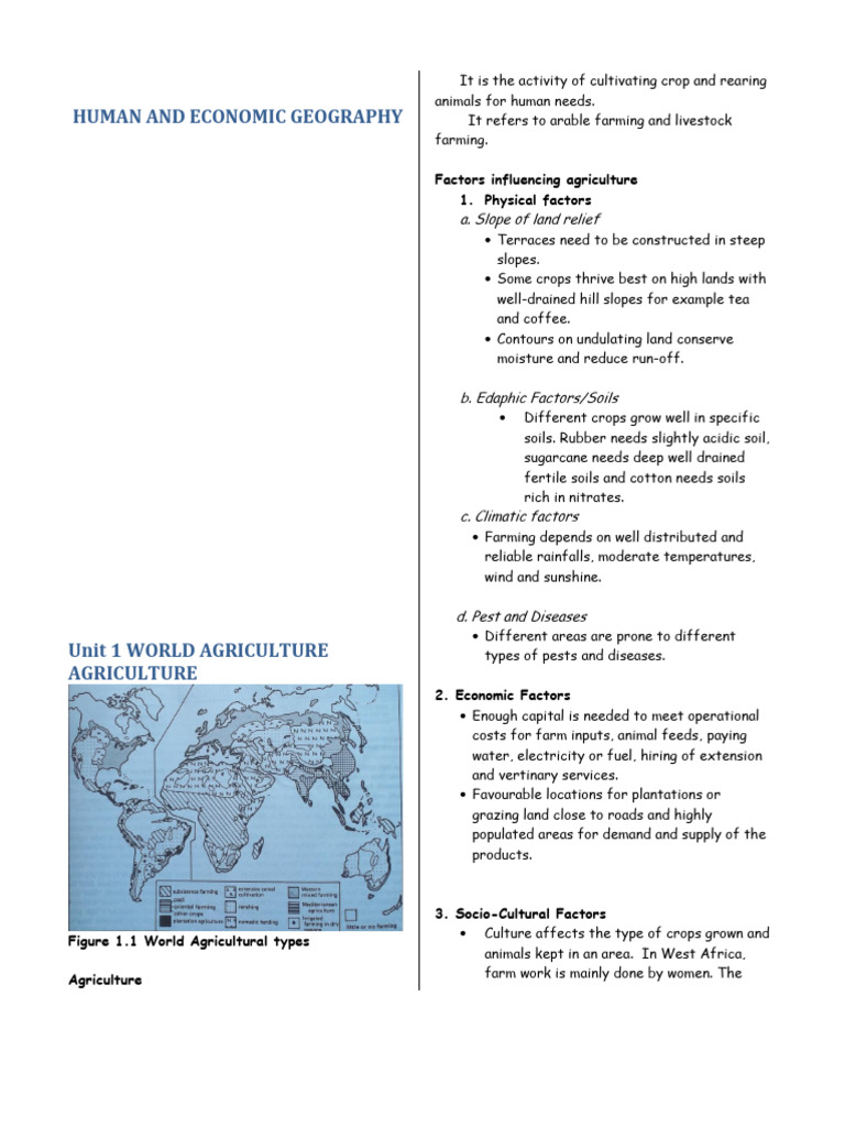 Human and Economic Geography | PDF | Agriculture | Rice