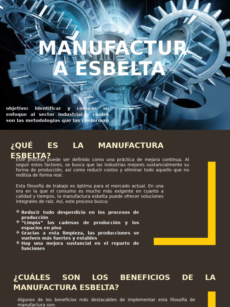 Manufactura Esbelta | PDF | Lean Manufacturing | Producción y fabricación