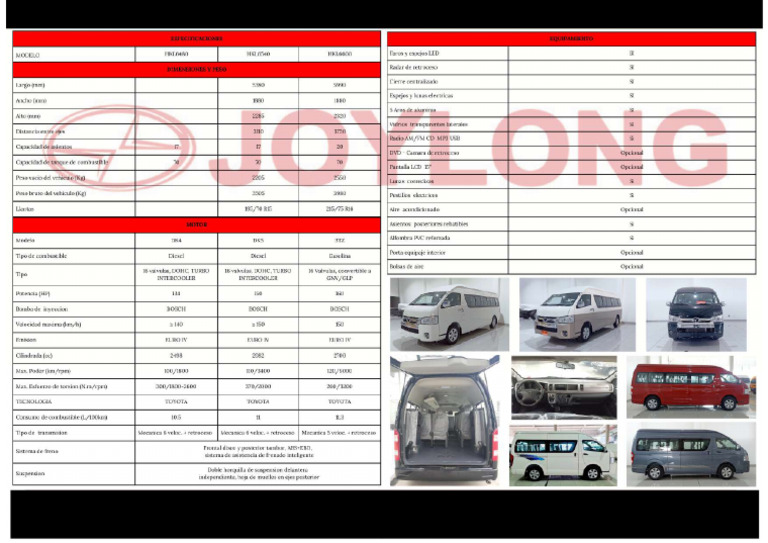 Ficha Tecnica Joylong | PDF