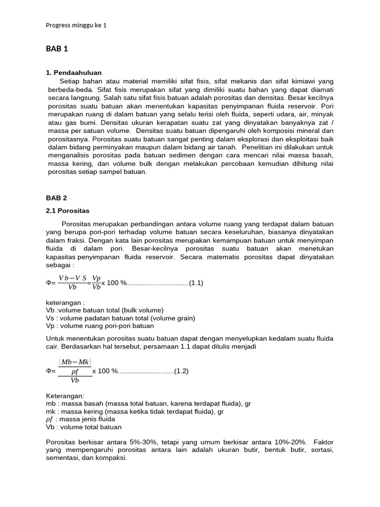 Progress Minggu 1 | PDF