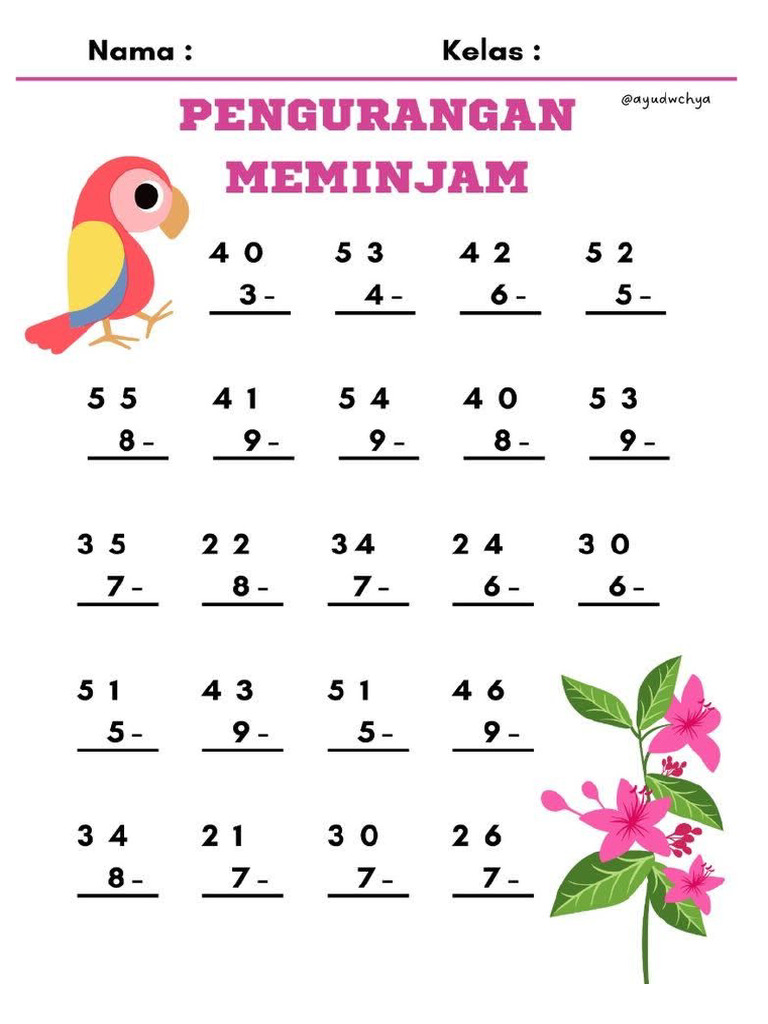 Pengurangan Meminjam Afika Gustav | PDF