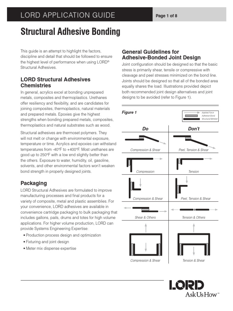 Application Guide - Structural Adhesive Bonding - AG1018 | PDF ...