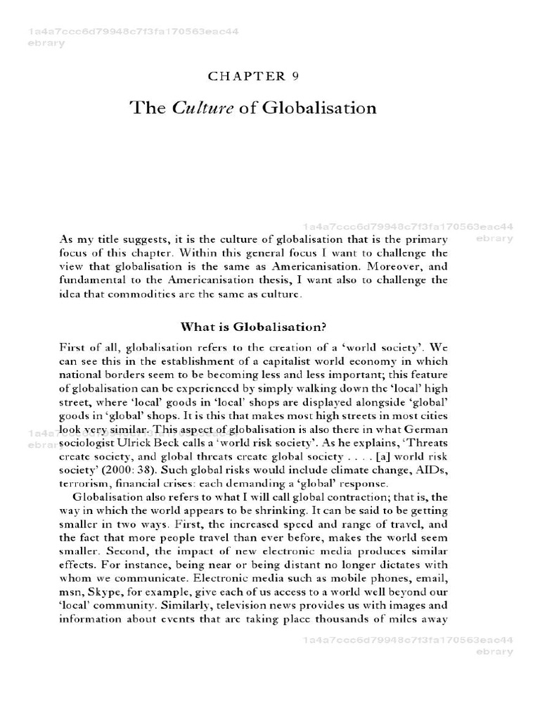 Storey, Culture of Globalization | PDF | All Rights Reserved ...