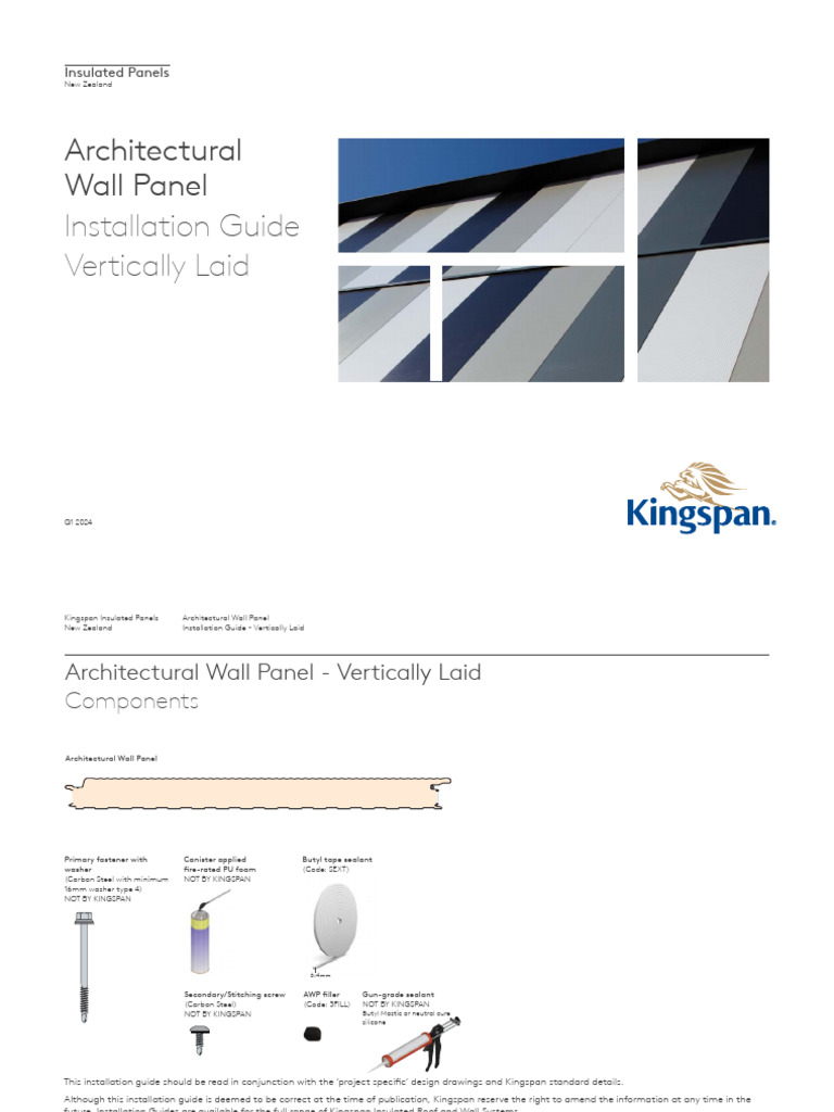 Kingspan Vertical Wall Panel Guide | PDF | Crane (Machine) | Building ...