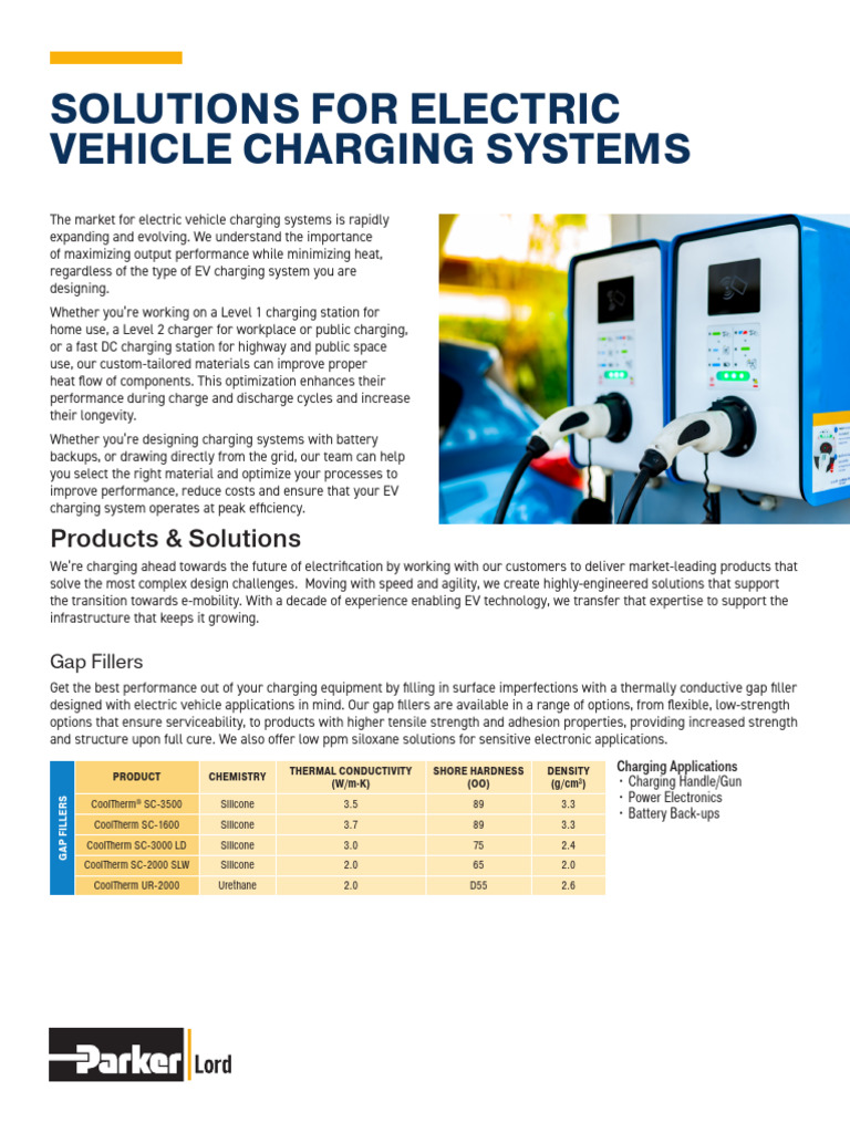 Product Brochure - Solutions For EV Charging Systems Sell Sheet ...