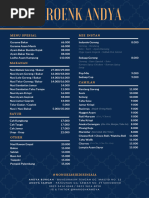 Menu Aroem Resto Jakarta Terbaru | PDF