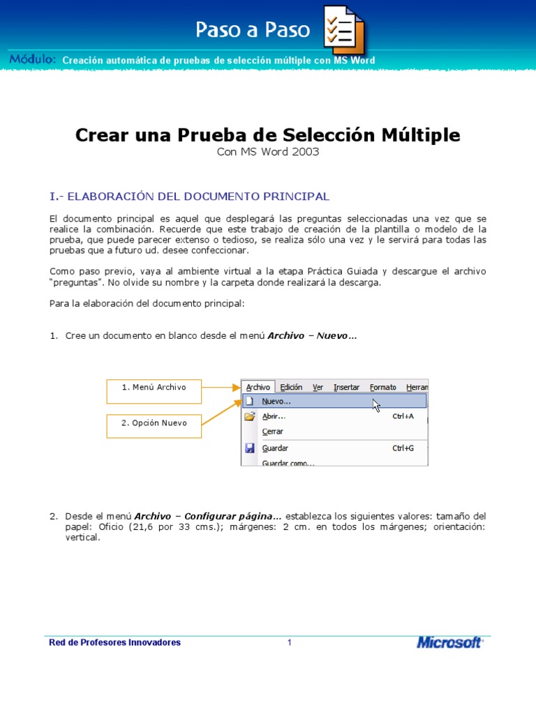 Formato Prueba Seleccion Multiple | PDF | Point and Click | Comillas