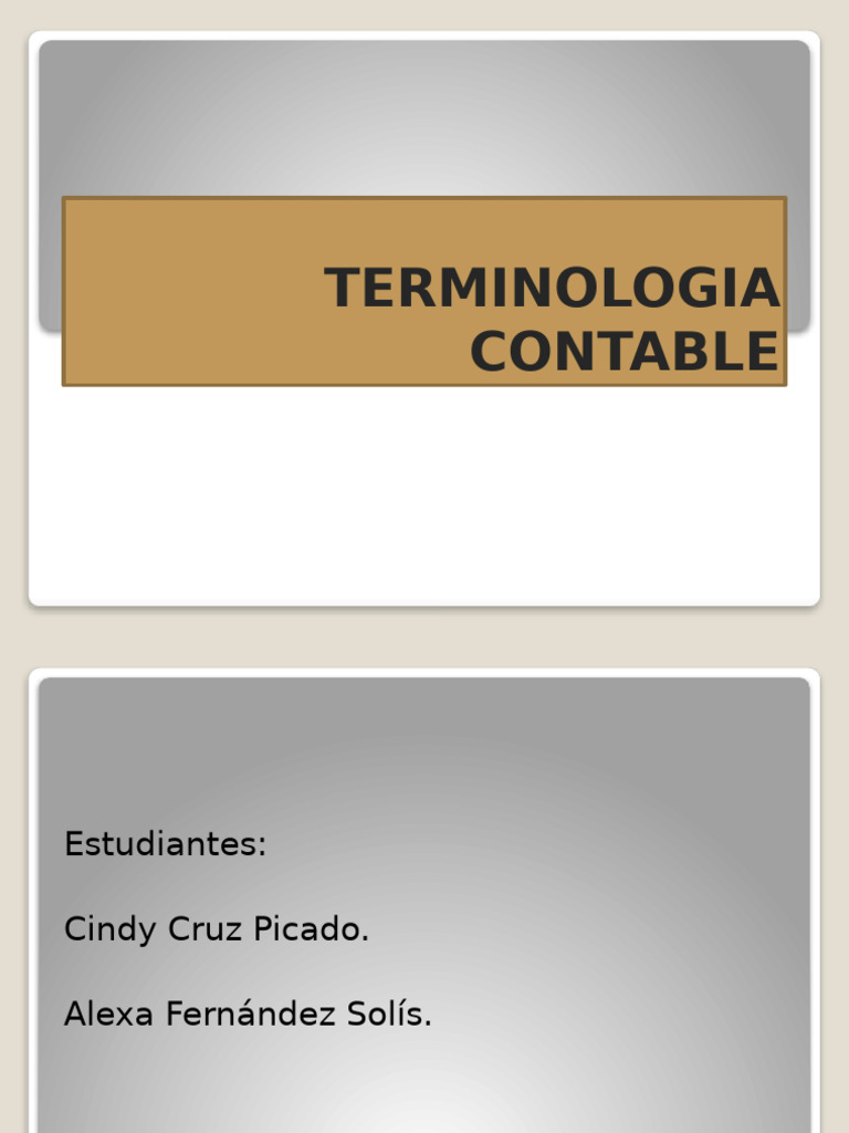 Terminologia Contable Presentacion | PDF