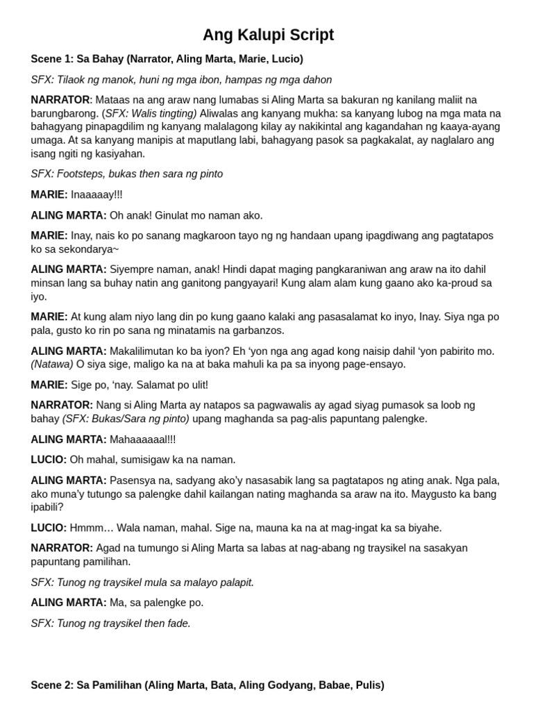 Ang Kalupi Script | PDF