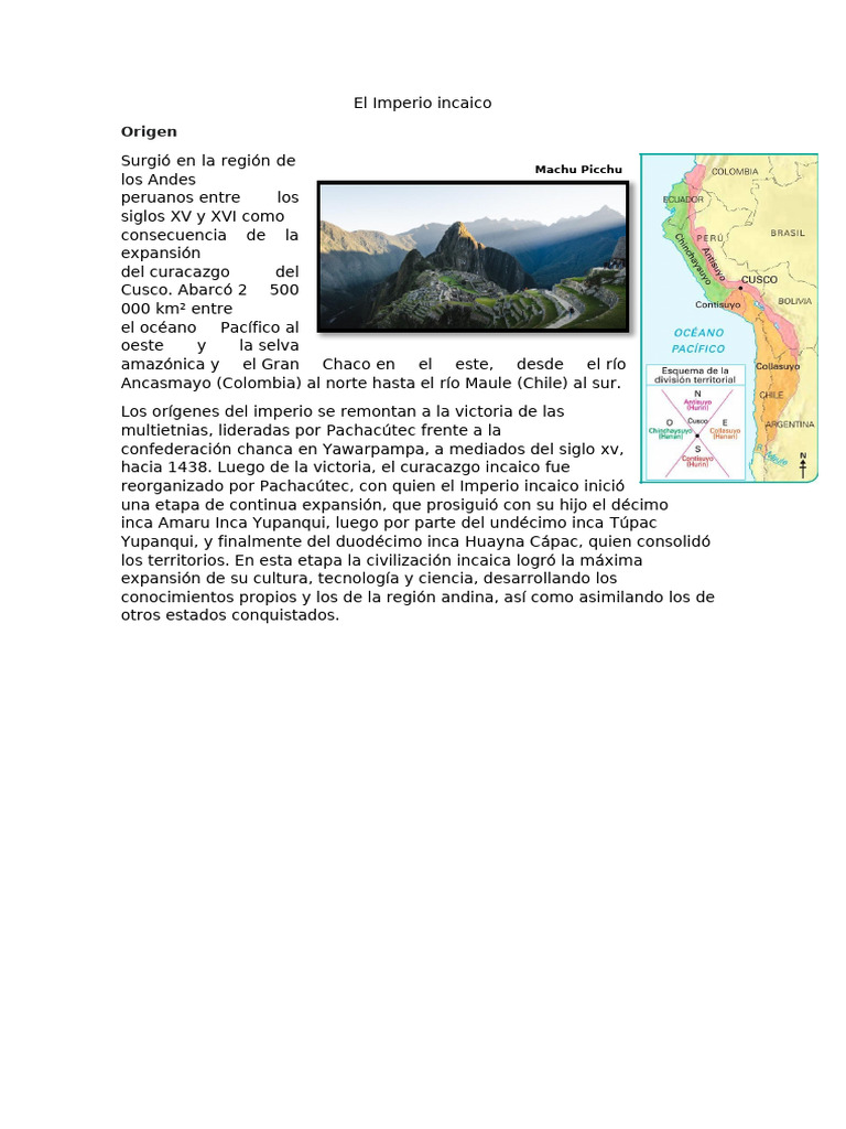 El Imperio Incaico | PDF