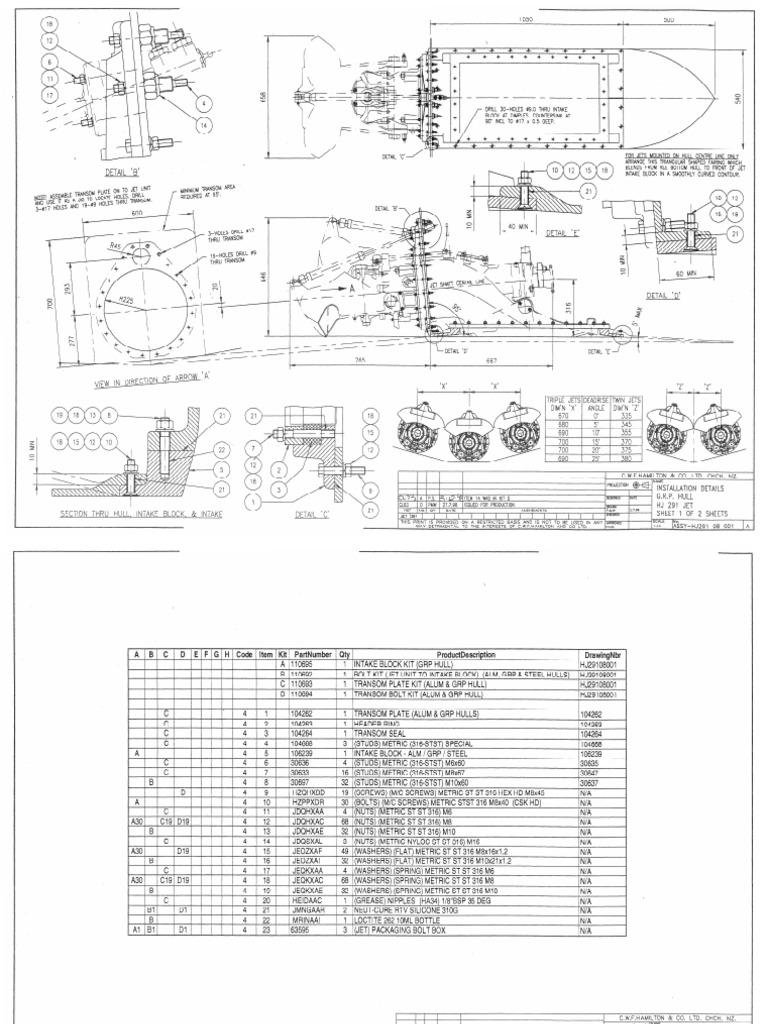 Instalation 291-08-001 Drawing | PDF