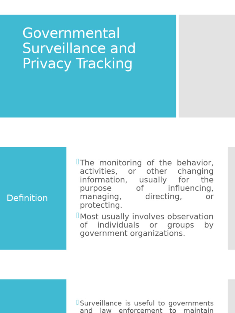 LESSON7 - Governmental Surveillance and Private Tracking | PDF ...