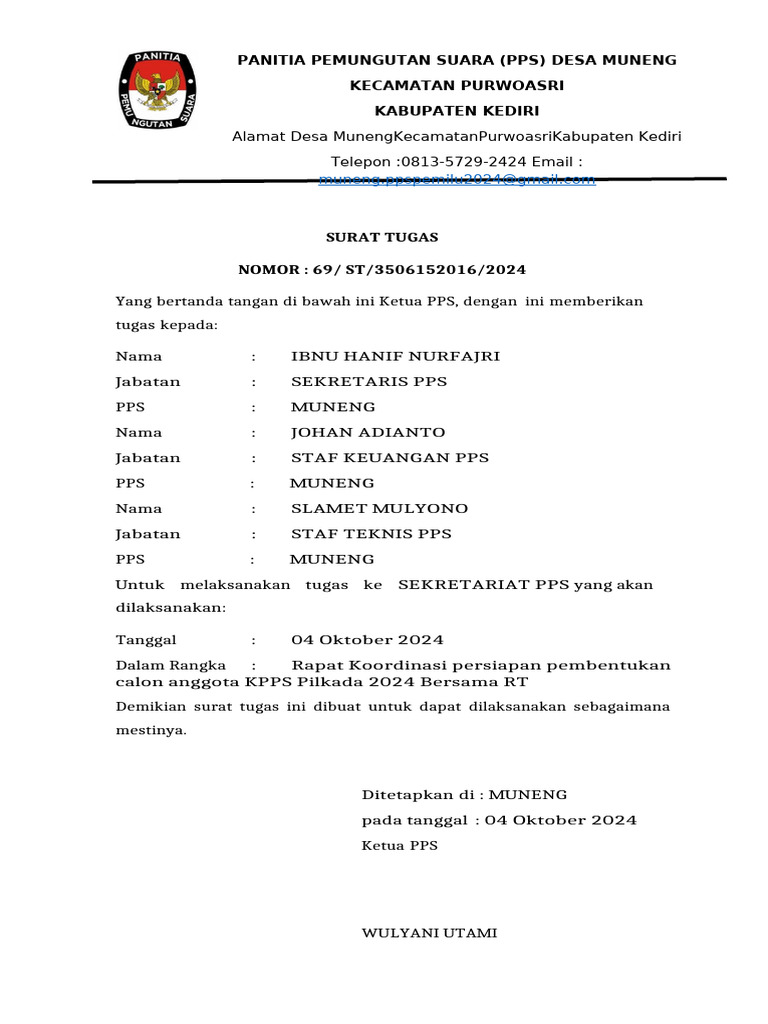 SPPD Sekretariat Ke Desa | PDF