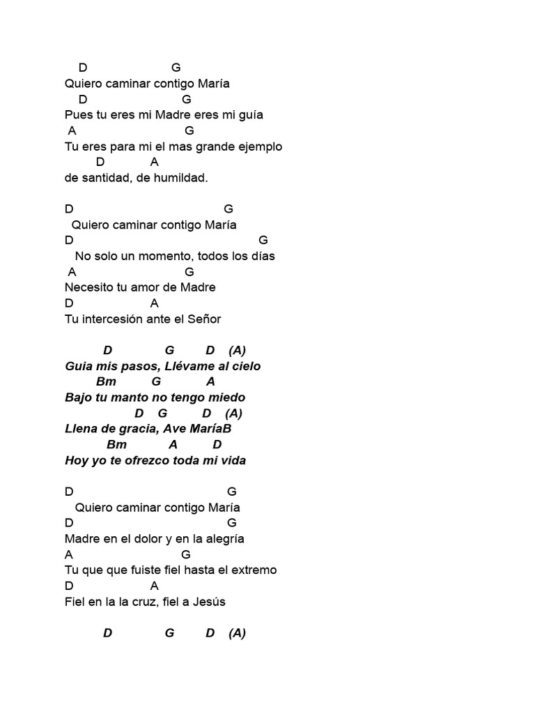 Quiero Caminar Contigo - Athenas | PDF