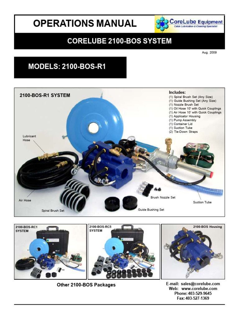 2100-Bos-R1 Instruction - Manual | PDF | Valve | Pump