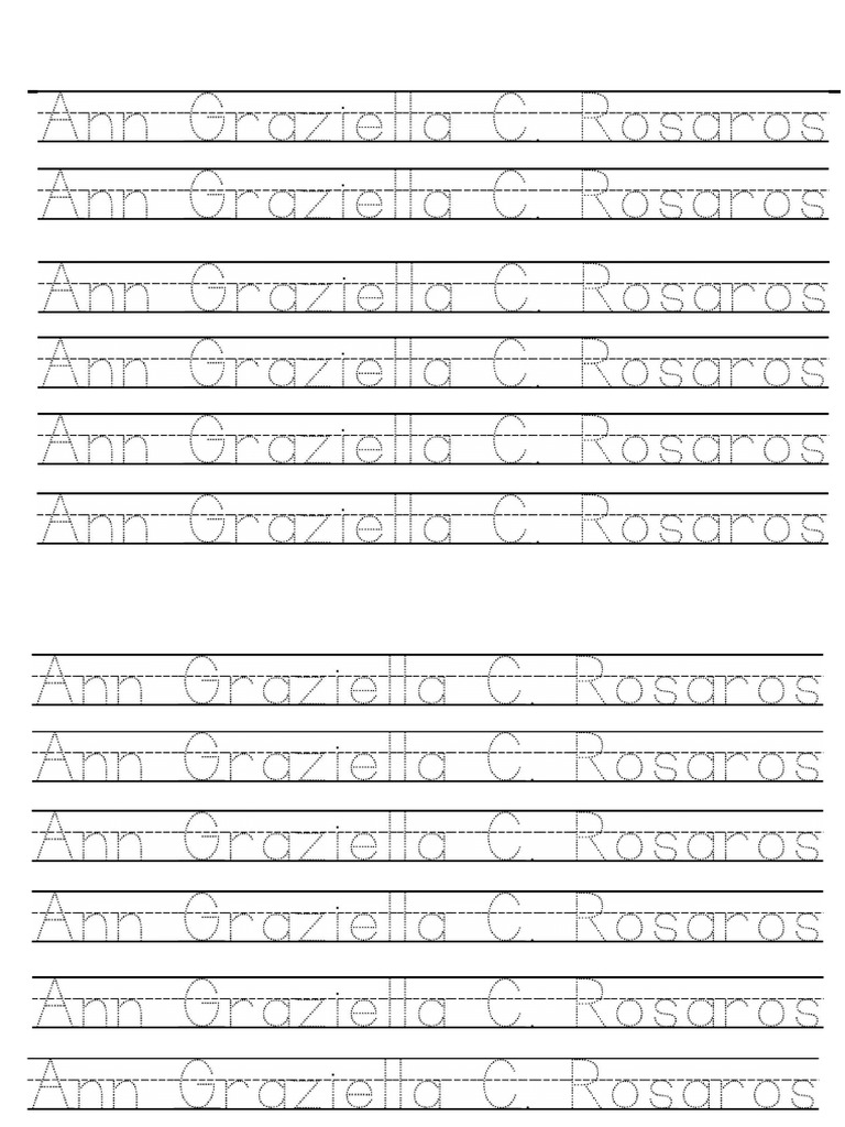 Name - Tracing - Practice AFBF B073 6F53 | PDF