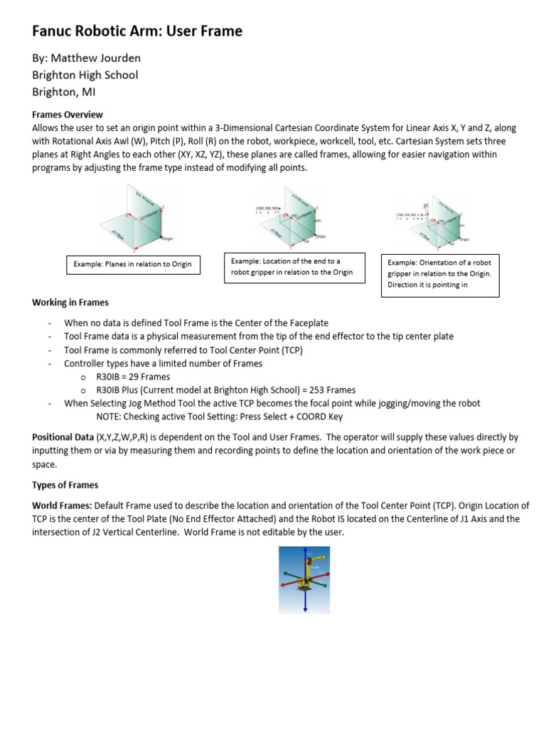 9a User Frames Tutorial and Assigments | PDF | Cartesian Coordinate ...