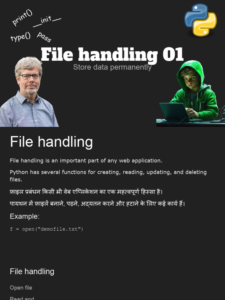 Pyhton File Handling 01 | PDF
