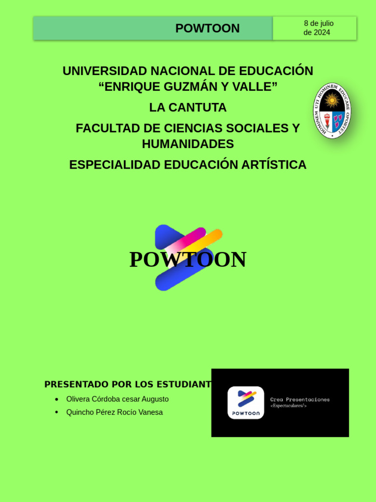 Monografia Powtoon | PDF | Enseñando | Aprendizaje