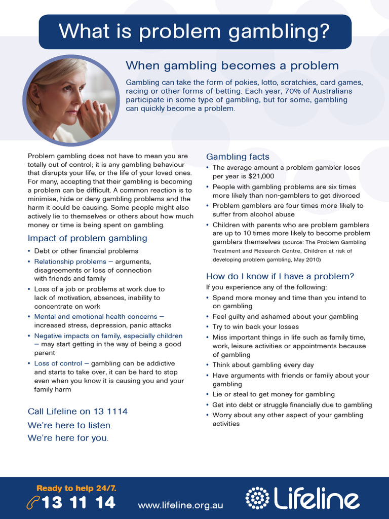 Draft - LL 2pp Fact Sheet - Gambling | PDF | Problem Gambling | Gambling