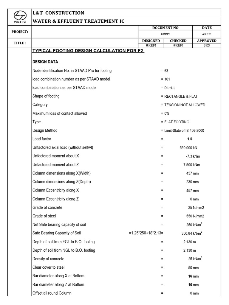 Footing F12 | PDF | Civil Engineering | Structural Engineering