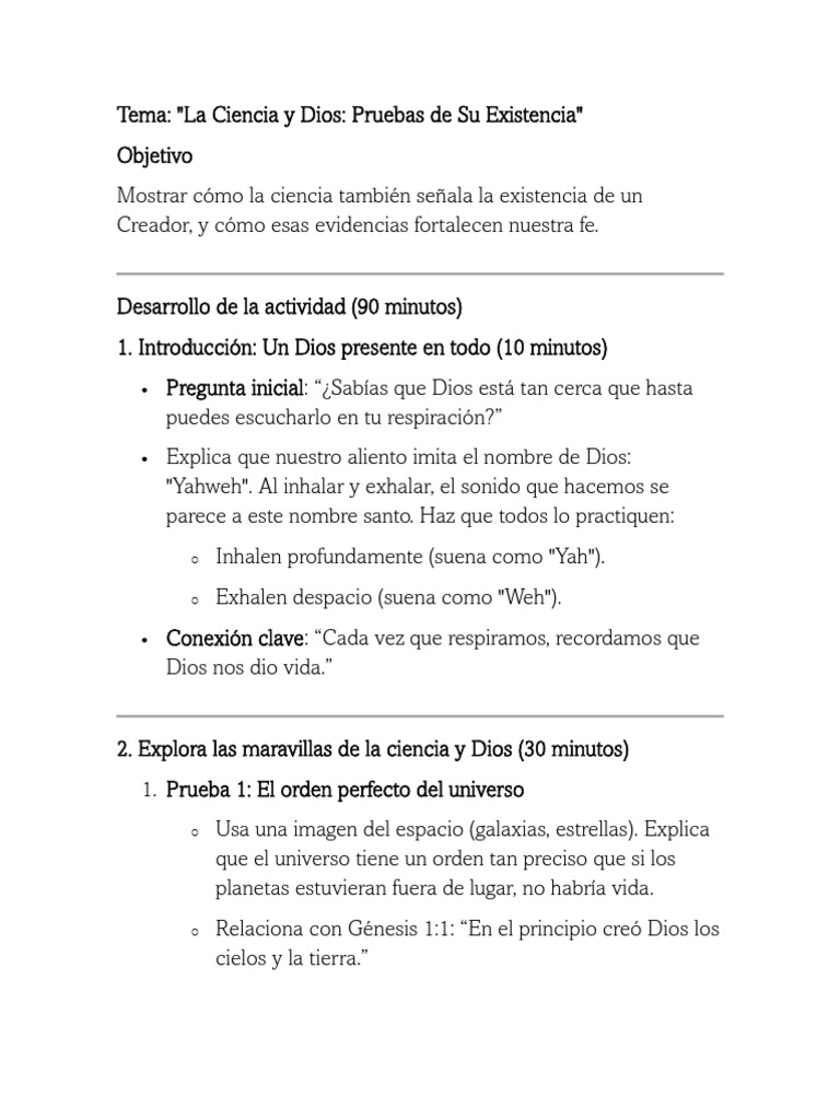Dios y La Ciencia | PDF | Dios | Universo