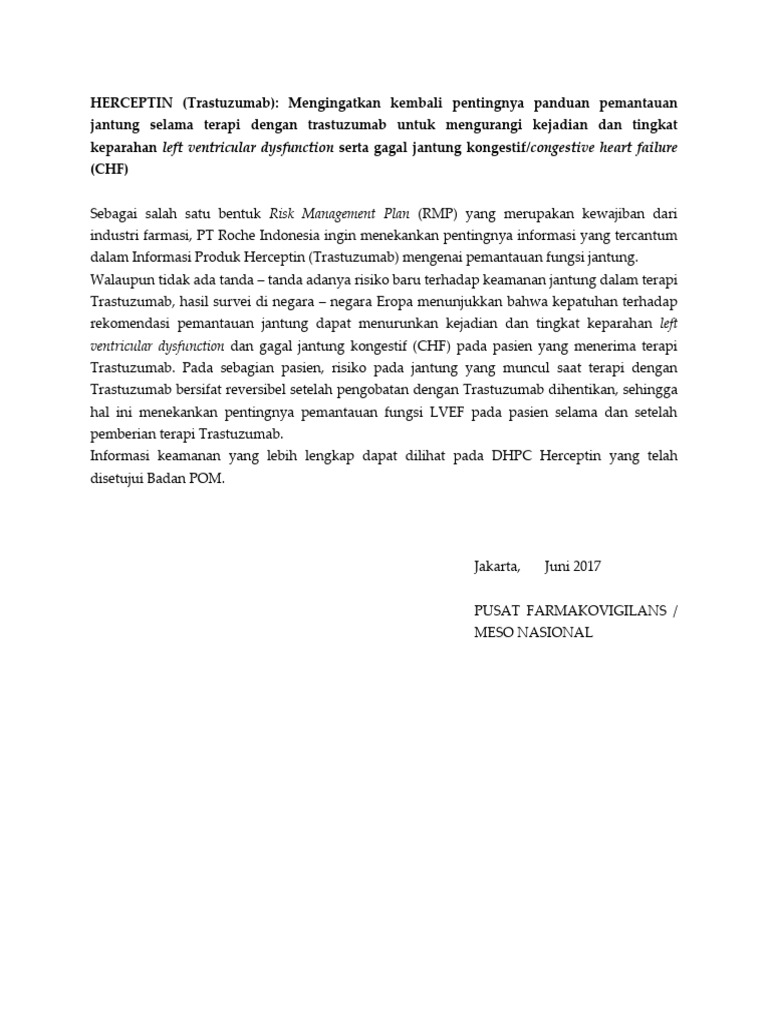 5940ec249eec5 - Safety Communication DHPC Herceptin (Trastuzumab) | PDF