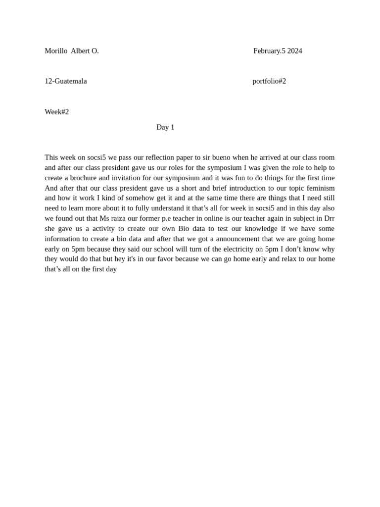 Document Reflections Week 2 | PDF | Cognitive Science | Cognition