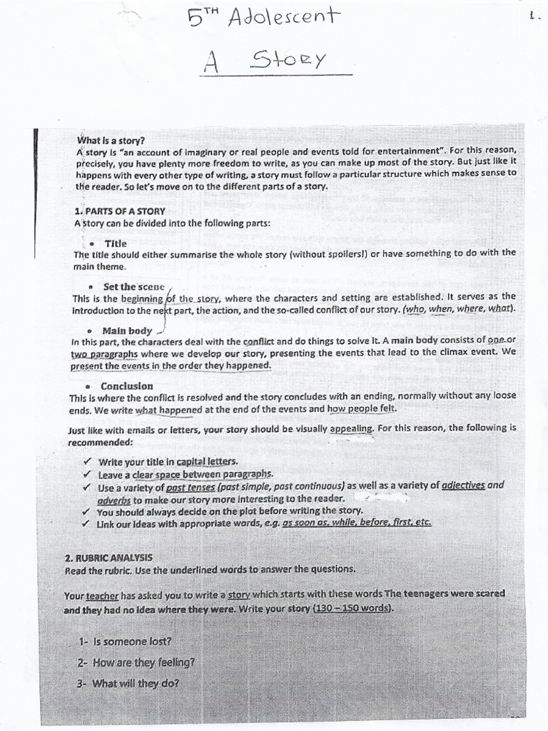 Story Writing | PDF