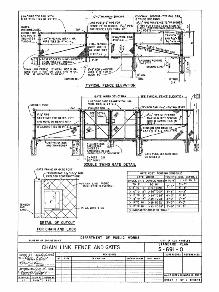 LADPW FEnce | PDF | Foot (Unit)