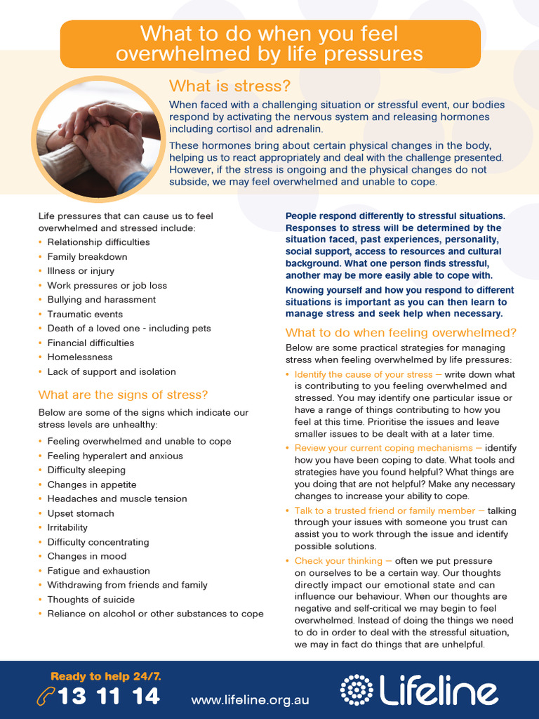 Draft - LL 2pp Fact Sheet - Life Pressures | PDF | Stress (Biology ...