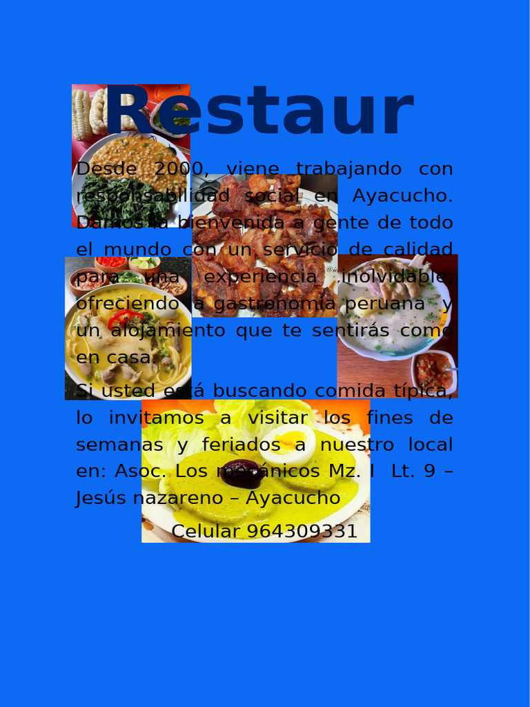 Restaurant Melly | PDF | Preparación de comida y bebida | Cocina ...