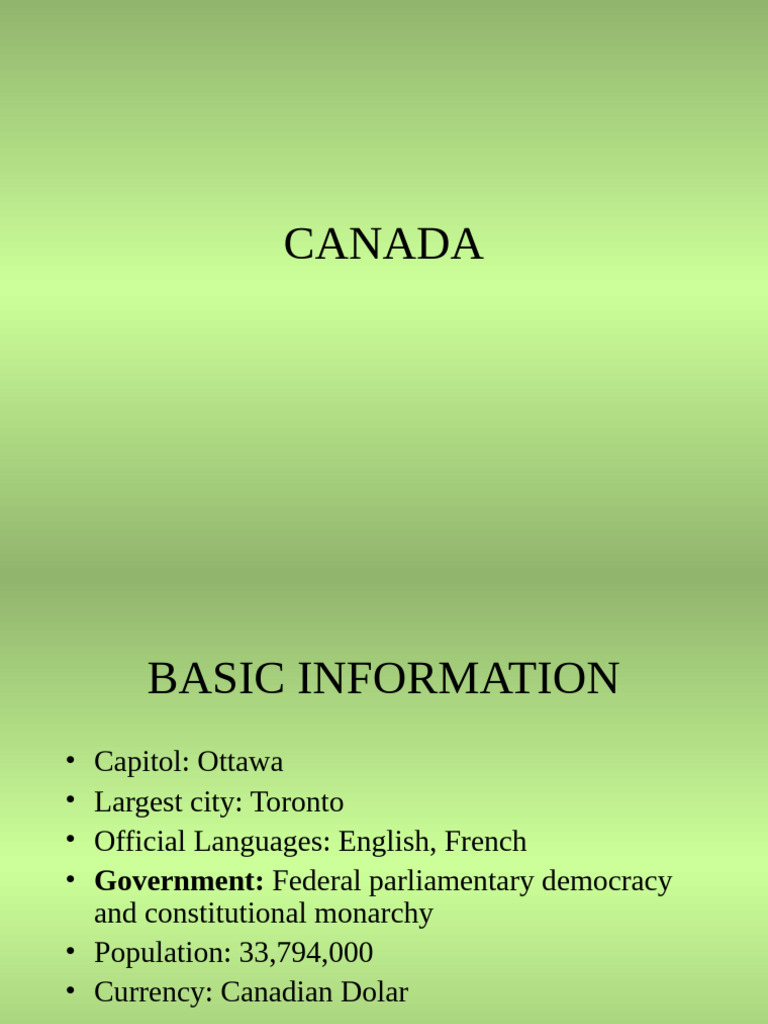 Canada Government Structure