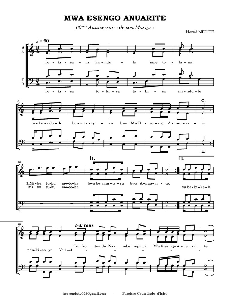 Mwa Esengo Anuarite-2 | PDF