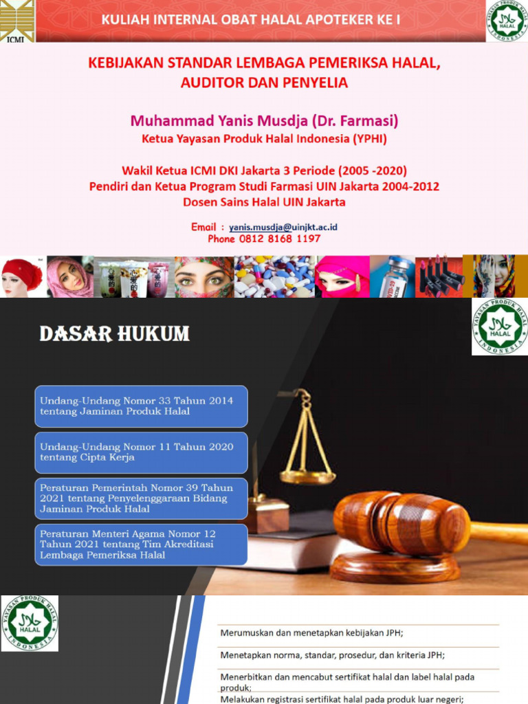 Kebijakan Dan Prosedur Sertifikasi Halal Sesuai UUJPH Kul Ke PP | PDF
