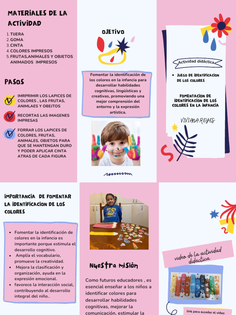 Folleto Infantil para Actividades Proyectos Con Niños Orgánico Bonito ...